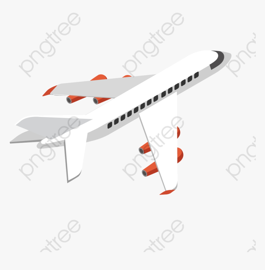 Cartoon Airplane Passenger Plane - Boeing 747-8, HD Png Download ...
