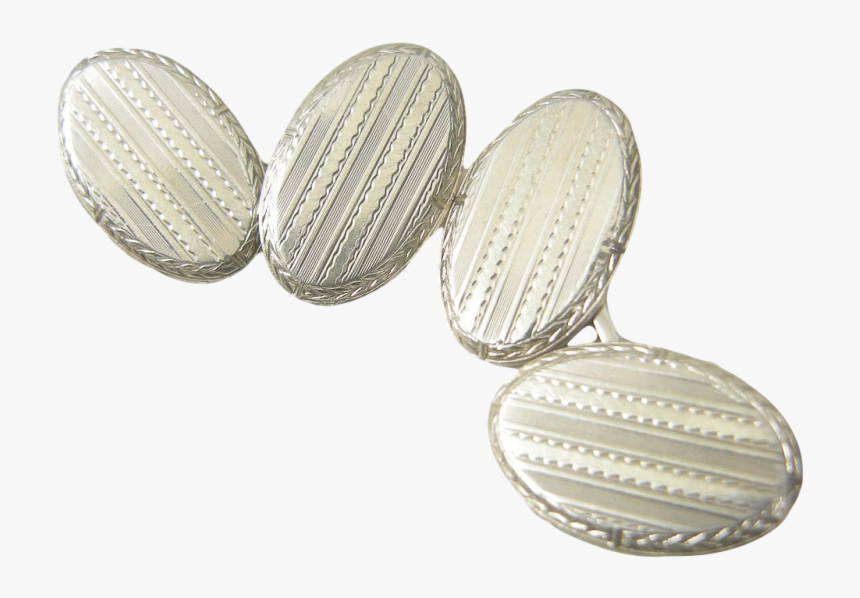 Kohn 10k White Gold Oval Double-sided Men S Cufflinks - Silver, HD Png ...