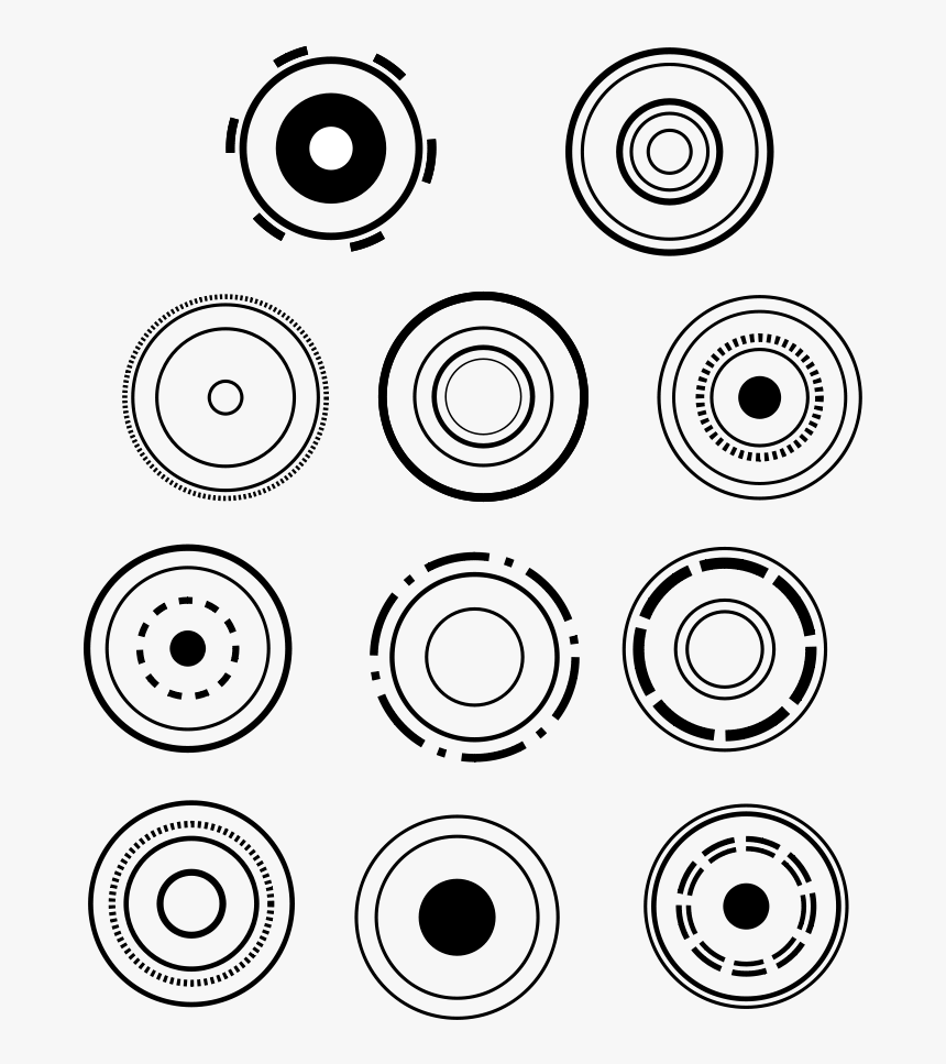 Grunge Circles Svg Clip Arts - Circles Stamp, HD Png Download ...