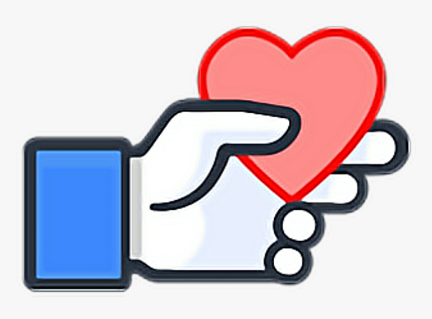 Like Heart Hand Ftestickers Stickers Autocollants Smil Facebook Like