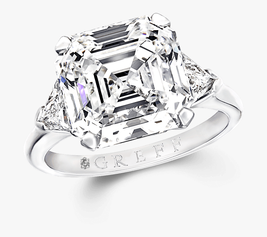 A Classic Graff Ring Featuring A Square Emerald Cut - Engagement Ring ...