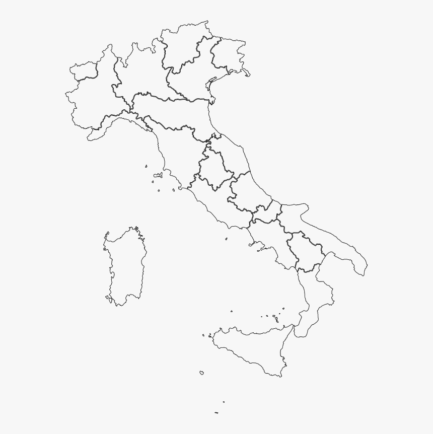 Italy Map Outline Regions