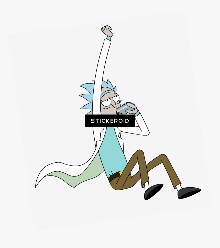 Rick And Morty Rick Flying - Transparent Rick And Morty Stickers, HD ...