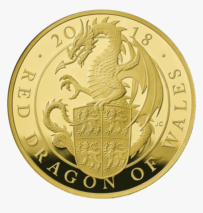 2018 1 Kg Britain Queen S Beasts - 1 Kg Gold Coin Queens Beast, HD Png ...