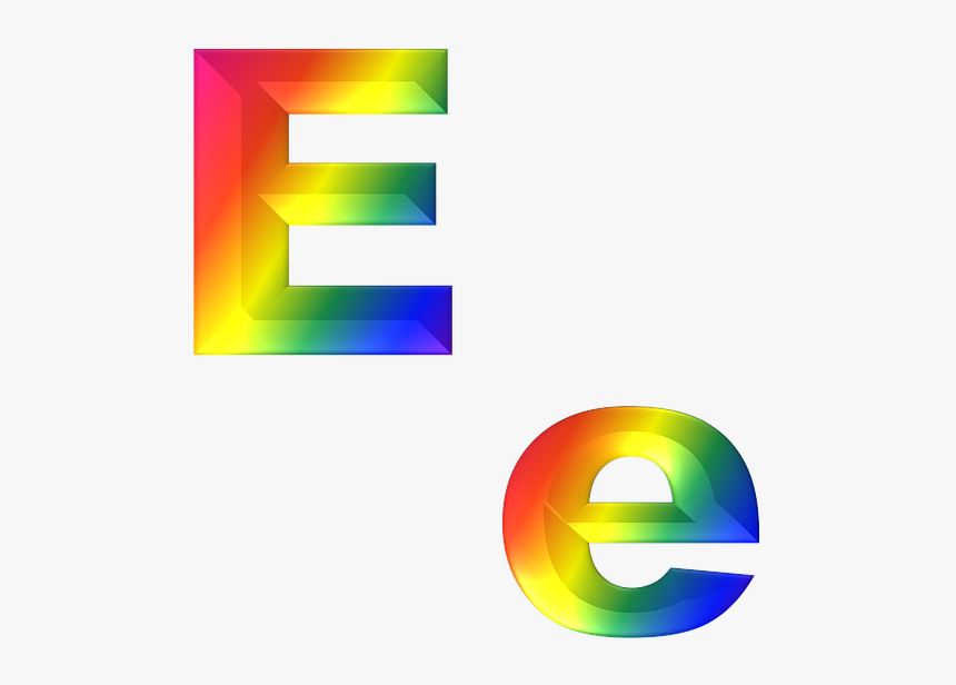 Letter E Rainbow, HD Png Download , Transparent Png Image - PNGitem