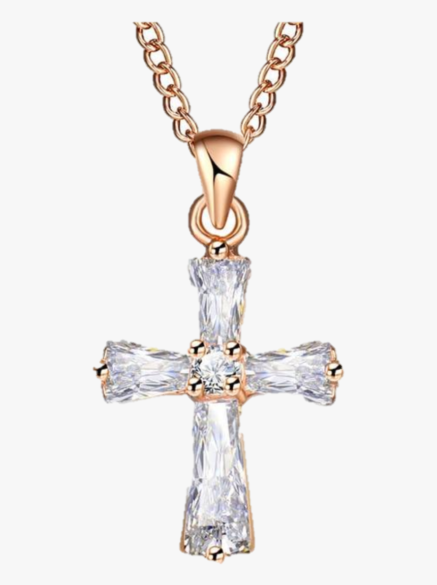 Flex Rose Gold Color Cross Pendant Necklace - Rose Gold Cross Necklace ...
