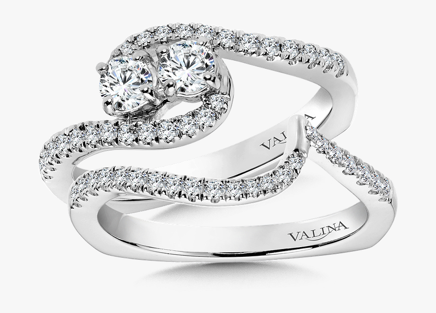Two Stone .25 Diamond Ring Settings, HD Png Download , Transparent Png ...