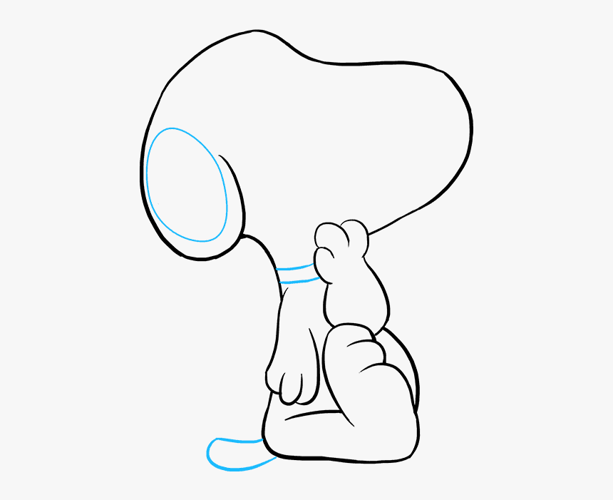 How To Draw Snoopy - Line Art, HD Png Download , Transparent Png Image ...