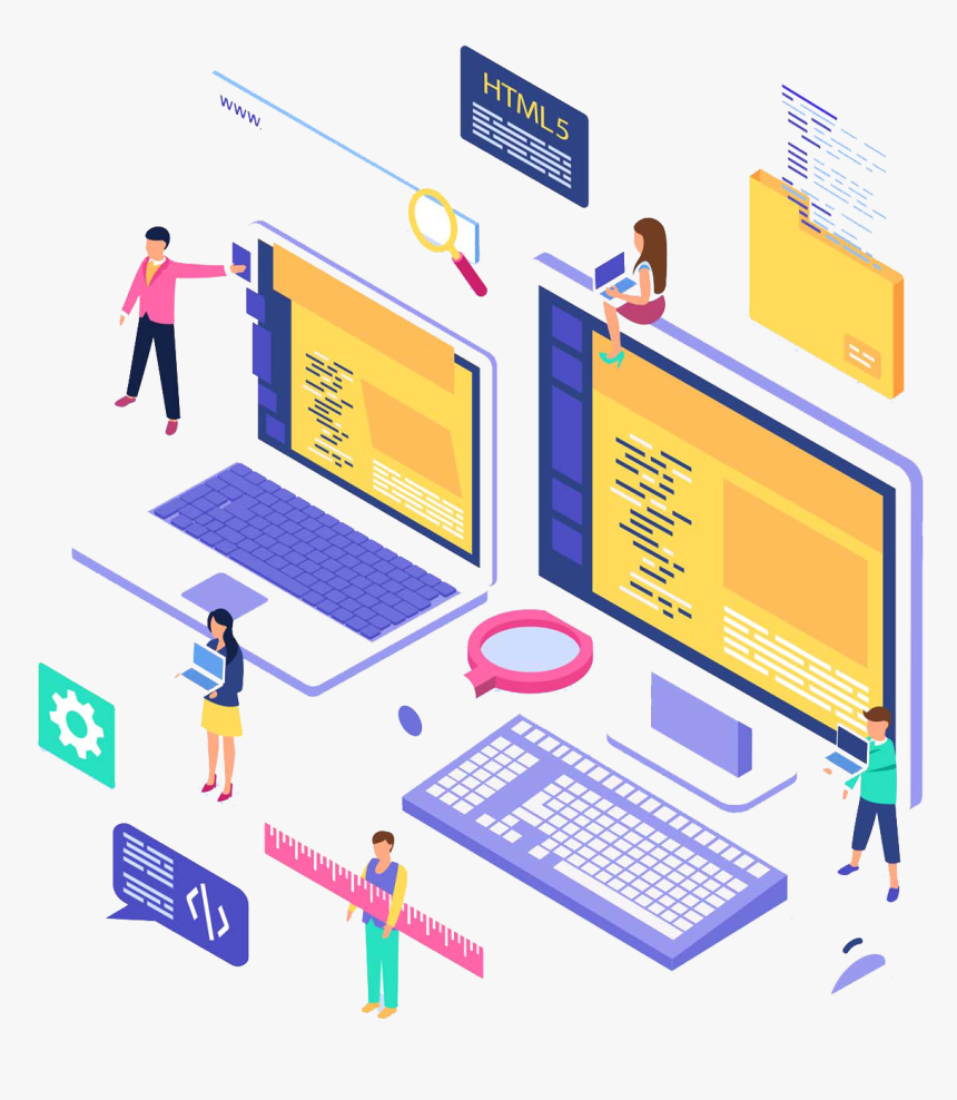 Hire Xamarin Dedicated Developer - Web Development Isometric Red Png ...