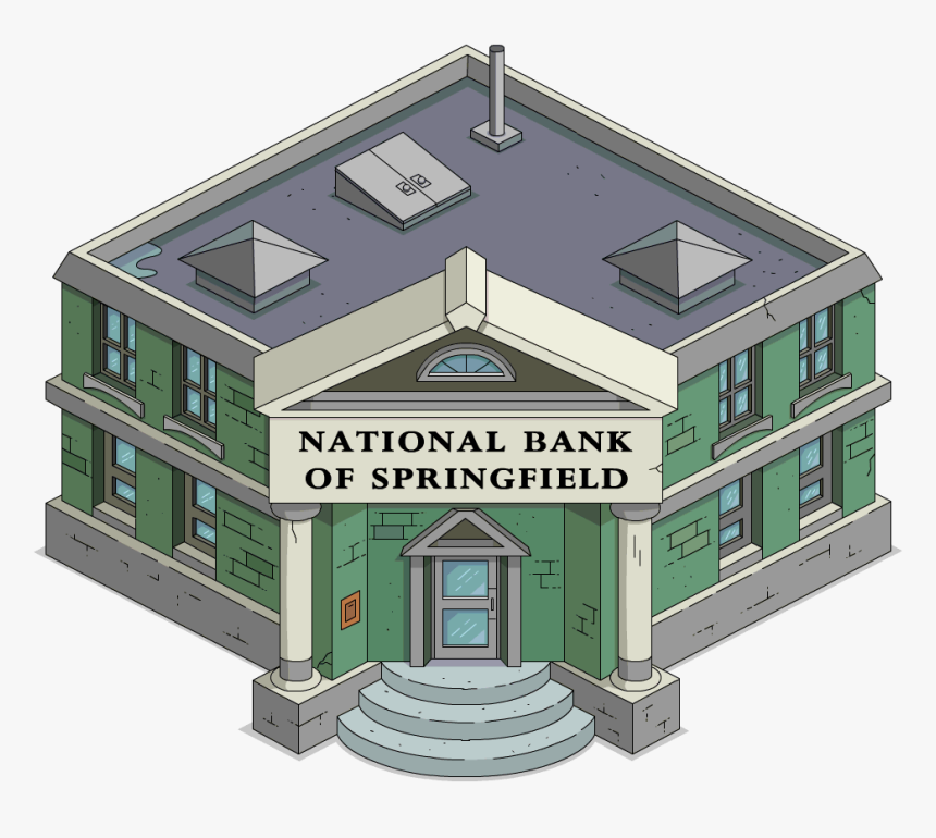 Tapped Out National Bank Of Springfield - Simpsons Bank, HD Png ...