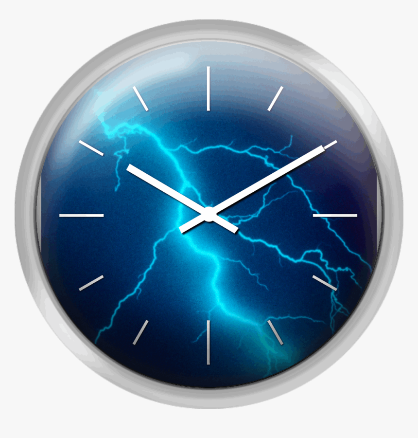 Lightning Bolt Striking - Wall Clock, HD Png Download , Transparent Png ...