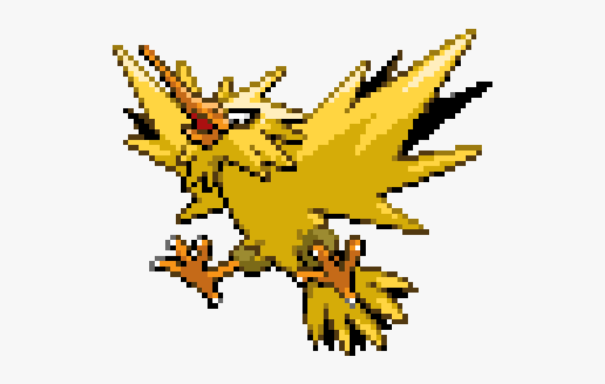 Zapdos Pixel Art Grid, HD Png Download , Transparent Png Image - PNGitem