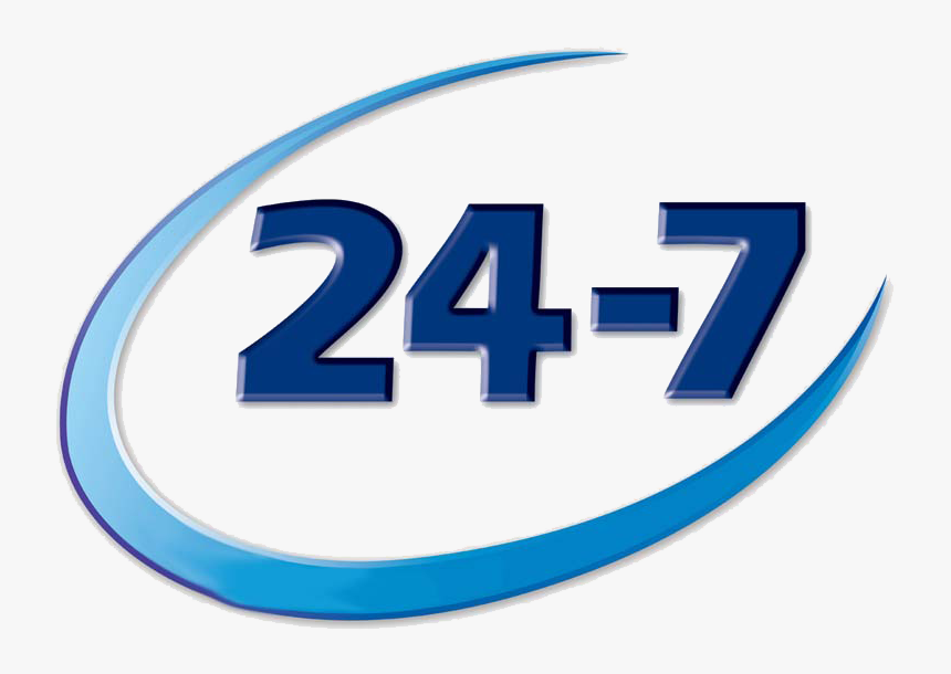 24 7, HD Png Download , Transparent Png Image - PNGitem