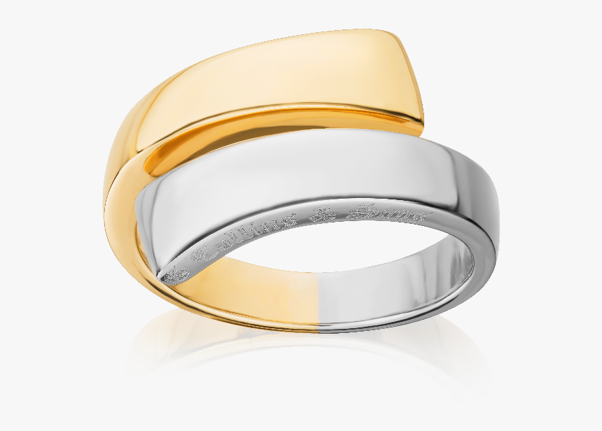 Bi Colour 18ct Gold Gc - Titanium Ring, HD Png Download , Transparent ...