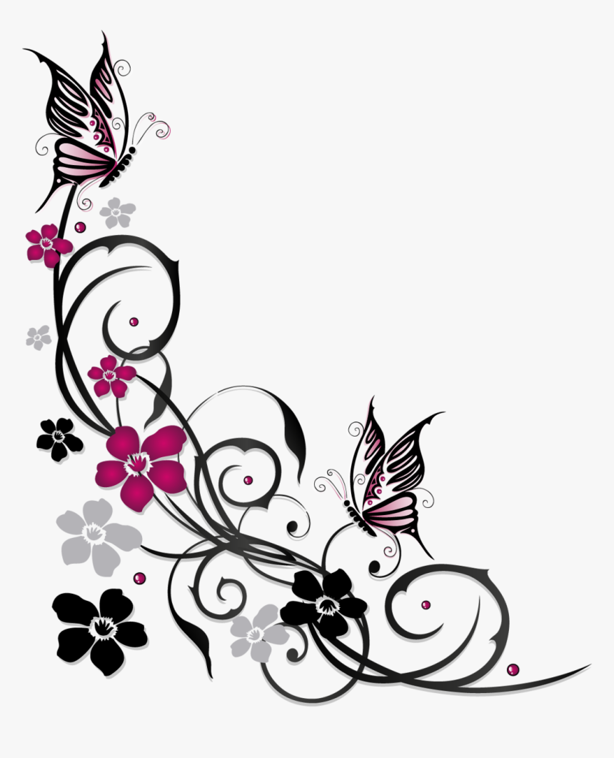 Butterfly And Flower Vector