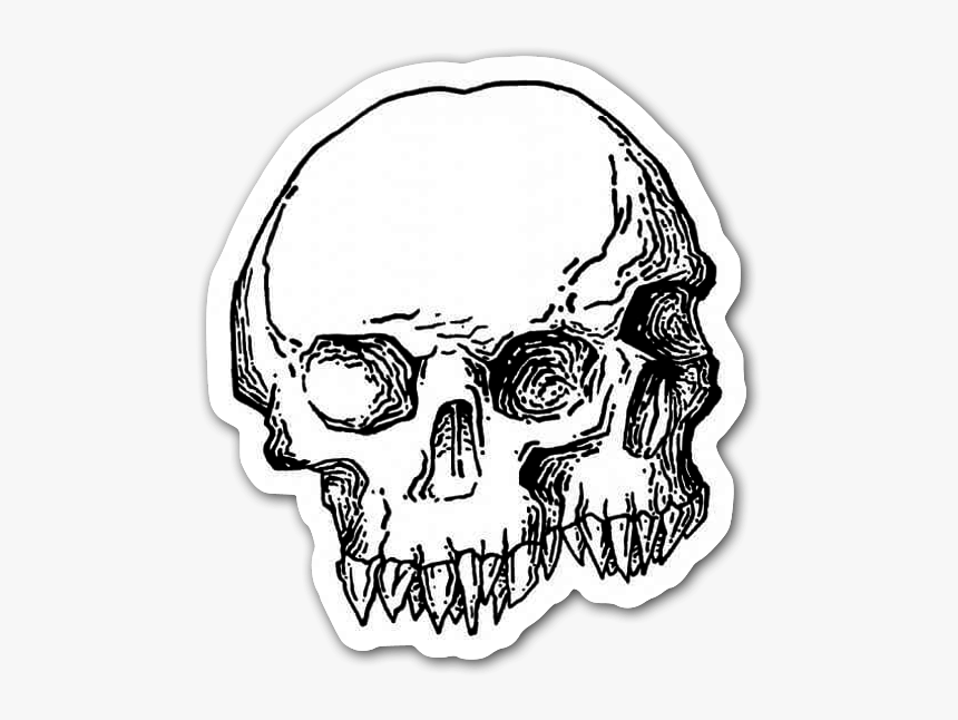 Double Skull Sticker - Skull, HD Png Download , Transparent Png Image ...