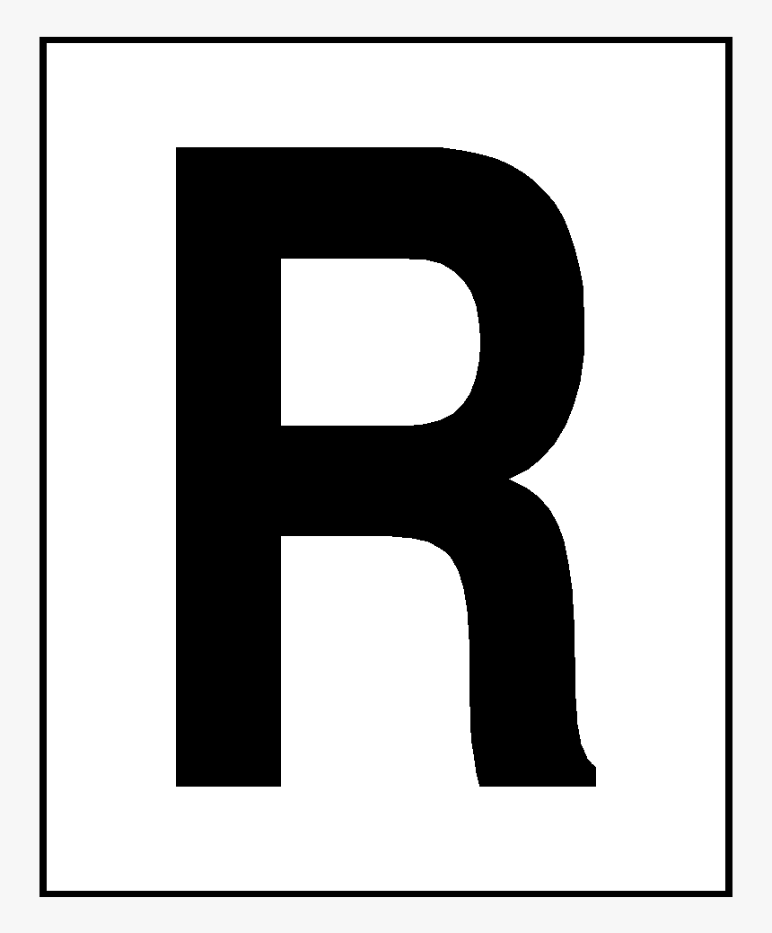 Letter R Sticker Black - Graphics, HD Png Download , Transparent Png ...