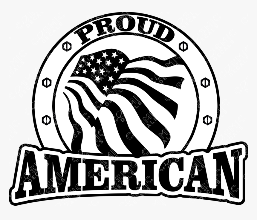 Proud American Flag Decal - Illustration, HD Png Download , Transparent ...