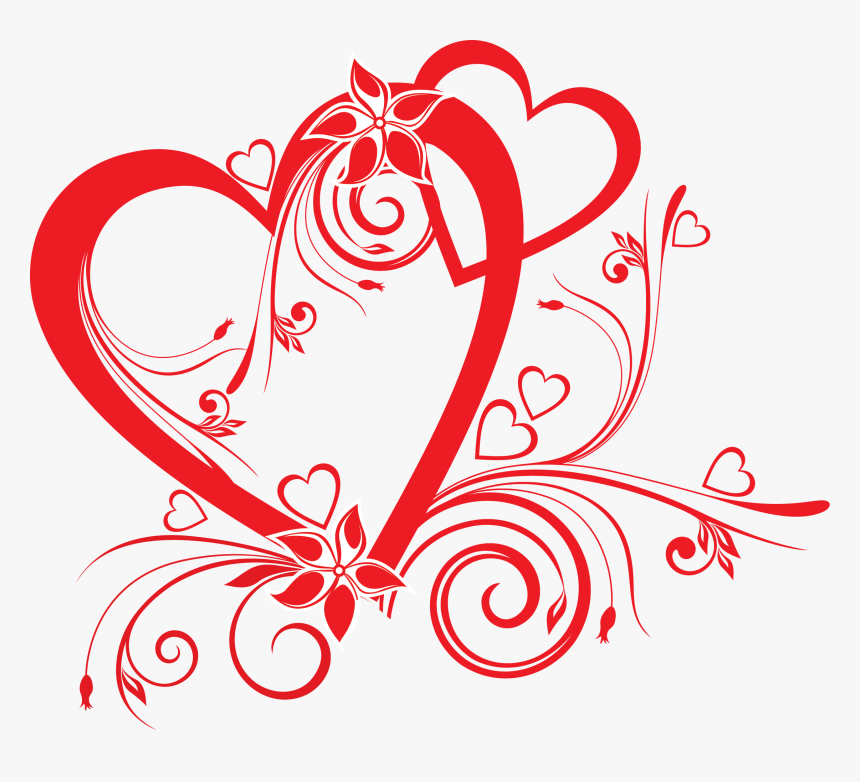 Floral Valentines Clip Art, HD Png Download , Transparent Png Image ...