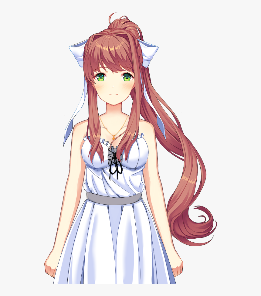 Doki Doki Literature Club Monika Sprites, HD Png Download , Transparent ...