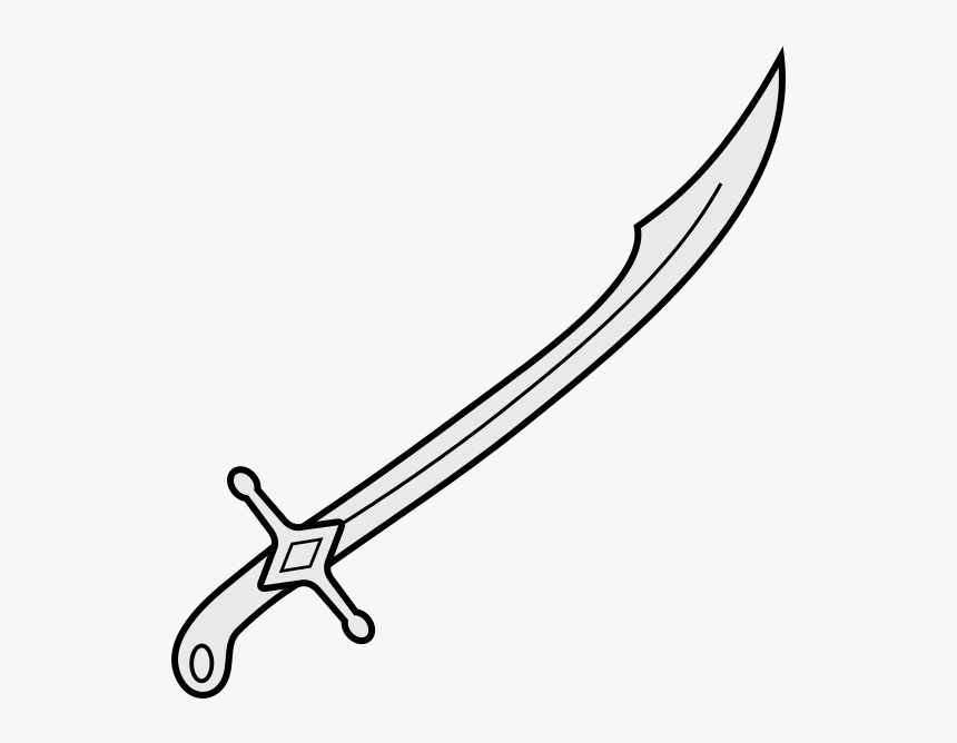 Coa Illustration Elements Arms Sword Sabre - Sword Drawing, HD Png ...