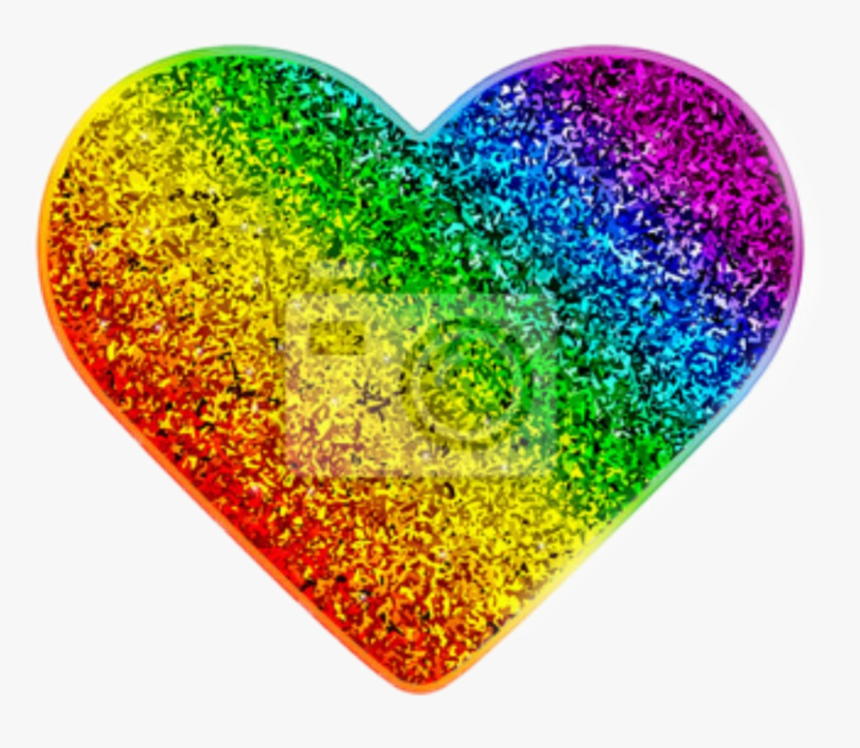 Rainbow Glitter Heart Clipart, HD Png Download , Transparent Png Image ...