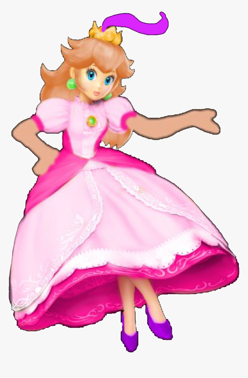 Princess Toadstool S Crown With Purple Feather - Princess Peach Tg, HD ...