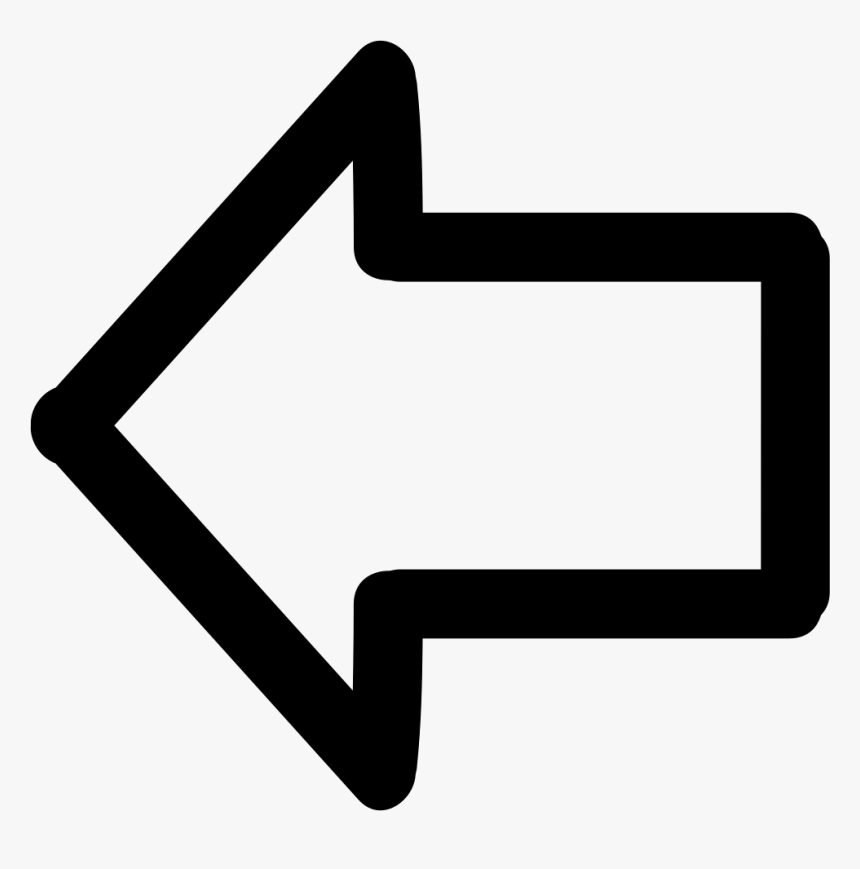 Arrow Pointing To Left Hand Drawn Outline - Arrow Pointing Left, HD Png ...