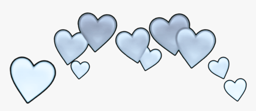 #effects #blue #heartcrown #sticker #hearts #crown - Heart, HD Png ...