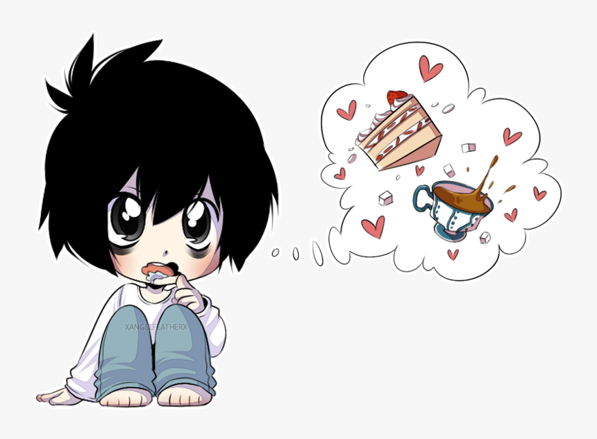 L By Xangelfeatherx On - L Death Note, HD Png Download , Transparent ...