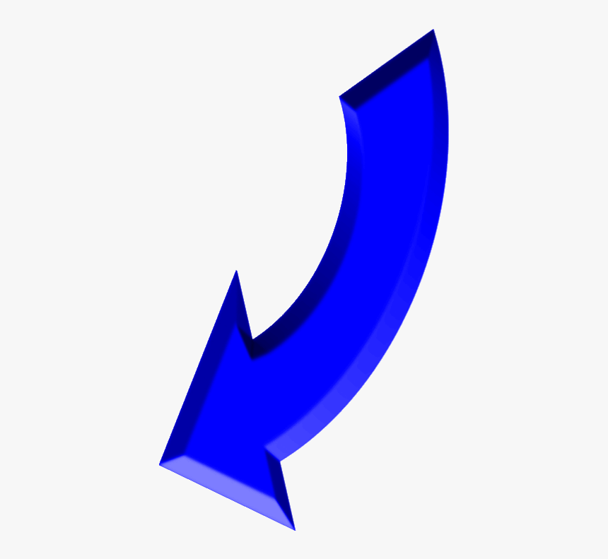 Blue Curved Arrow