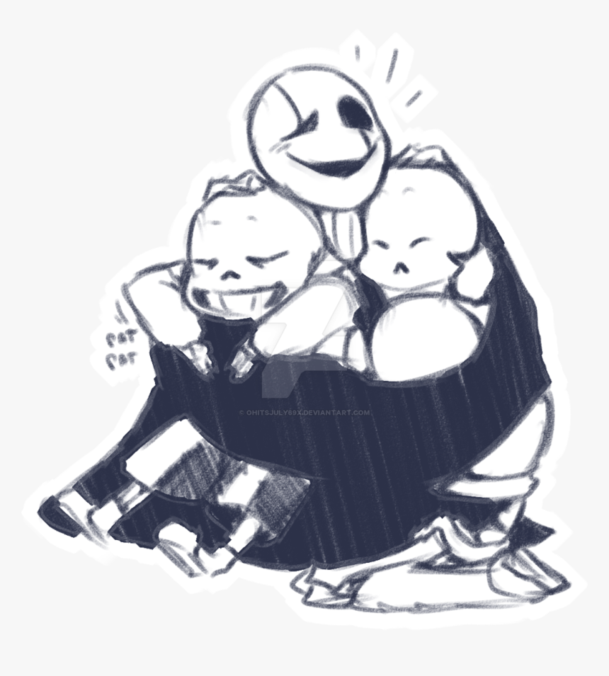Goopy Dad Loves Hugs - Fanart Gaster Sans Papyrus, HD Png Download ...