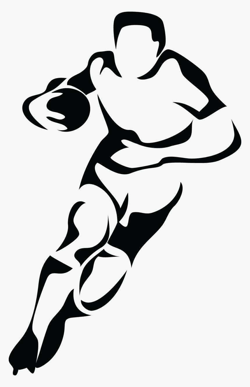 Rugby Player Clipart Black And White Png Download Full - Silhouette ...