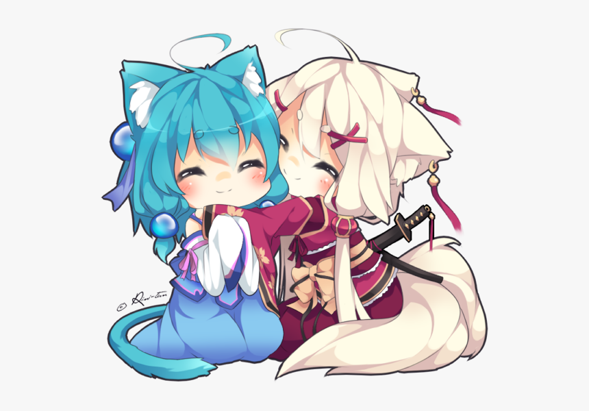 Kawaii Chibi Cuddle, HD Png Download , Transparent Png Image - PNGitem