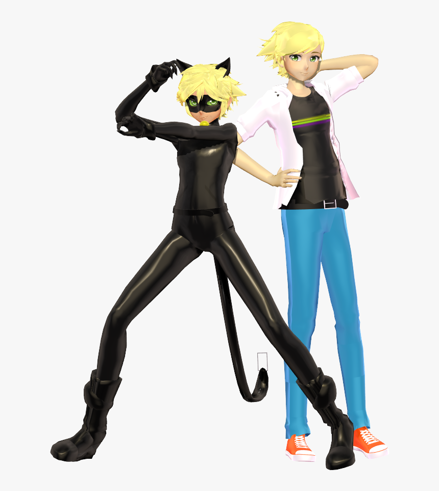 Mmd Cat Noir Dl, HD Png Download , Transparent Png Image - PNGitem