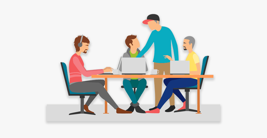 Office Employees Working On Cloud Bpm - Transparent Developer Png, Png ...