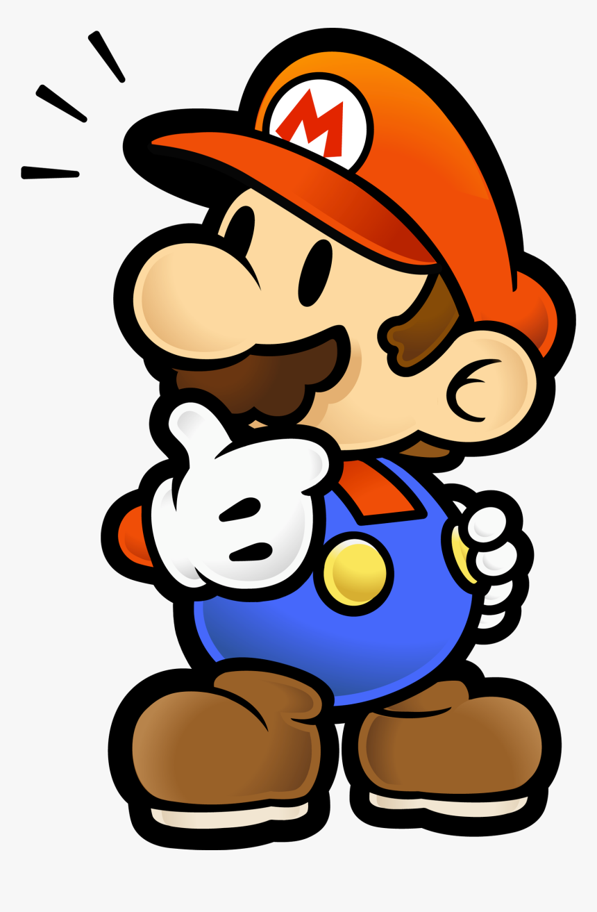 Paper Mario 2 [gamecube Game] , Png Download - Paper Mario Thinking ...