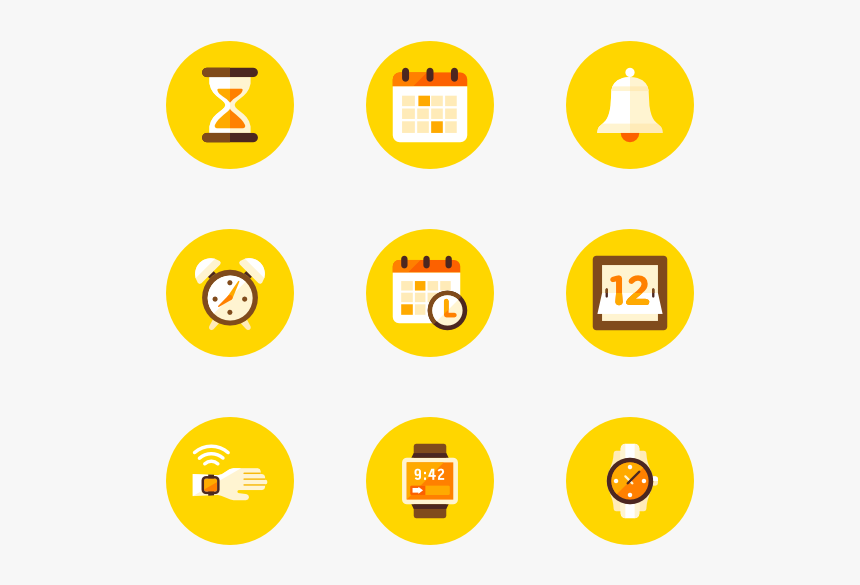 Time Icon Png Yellow, Transparent Png , Transparent Png Image - PNGitem