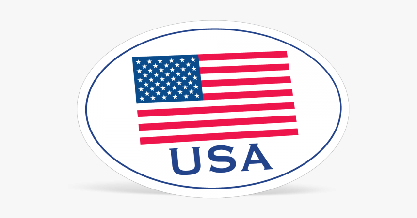 Oval American Flag Decals - American Flag Vector Png, Transparent Png ...