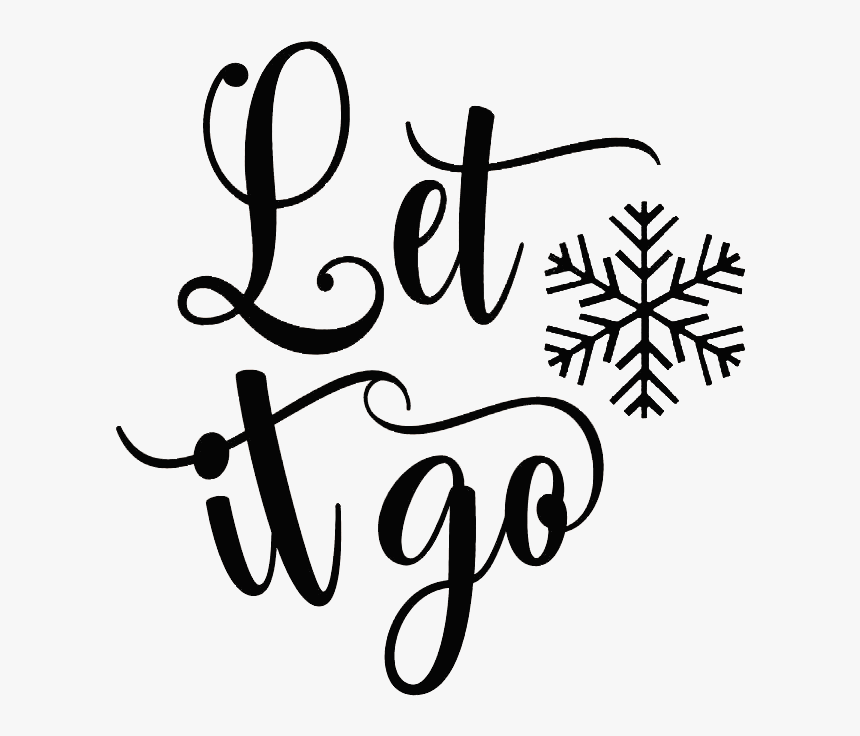 Laisser Aller Decal, Let It Go Autocollant, Frozen - Calligraphy, HD ...