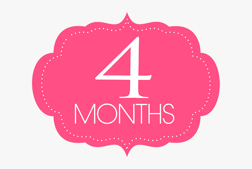 4 Months Baby Sign, HD Png Download , Transparent Png Image - PNGitem