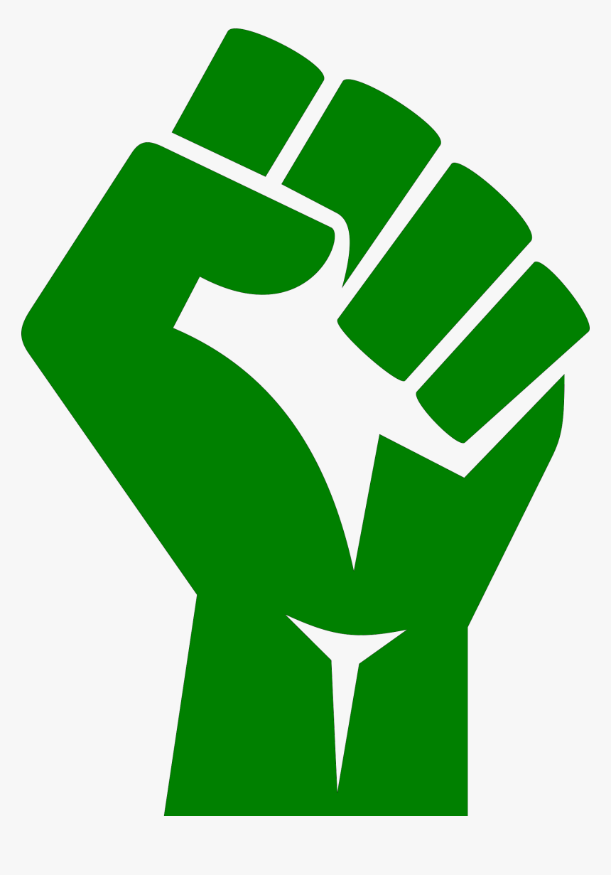 Fist Clipart Green - Raised Fist Green, HD Png Download , Transparent ...