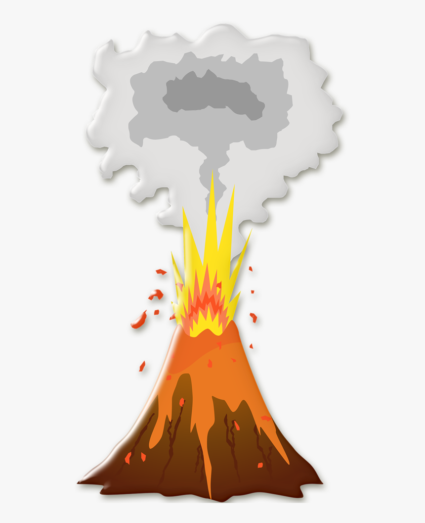 Volcano Erupting Clip Art, HD Png Download , Transparent Png Image ...