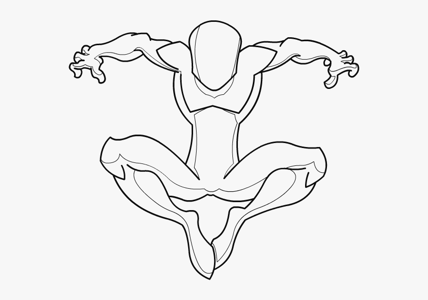 Outline Superhero Drawing Template Denue Voconesto