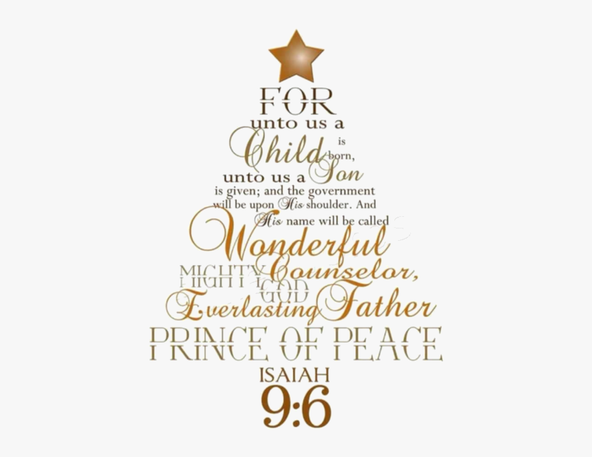 Merry Christmas Isaiah 9 6, HD Png Download , Transparent Png Image ...
