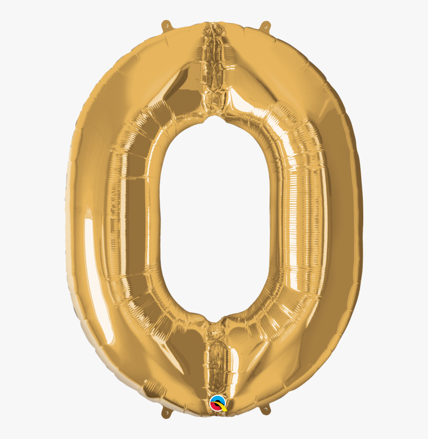 Gold Number 0 Balloon, HD Png Download , Transparent Png Image - PNGitem