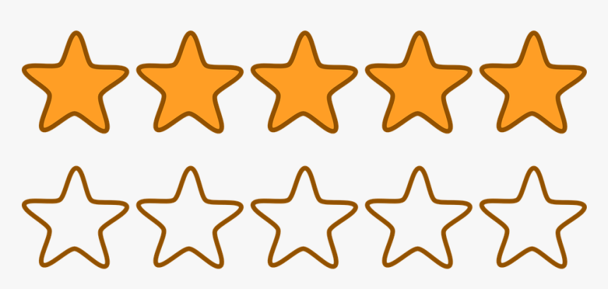 Rating Star Png Transparent - 5 Star Rating Template, Png Download ...