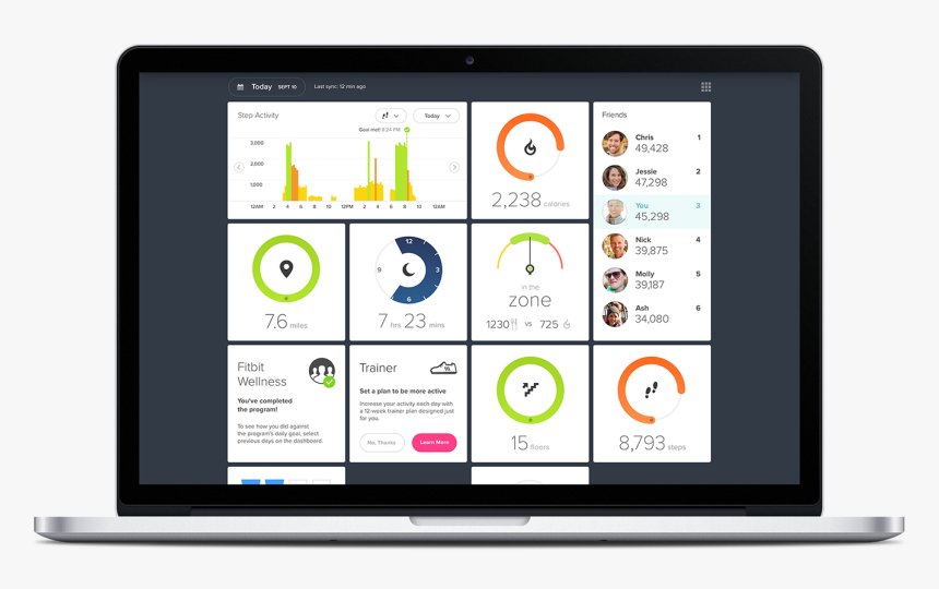 Fitbit And App, HD Png Download , Transparent Png Image - PNGitem