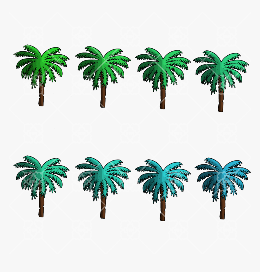 Sample File - Color Animated Palm Tree, HD Png Download , Transparent ...