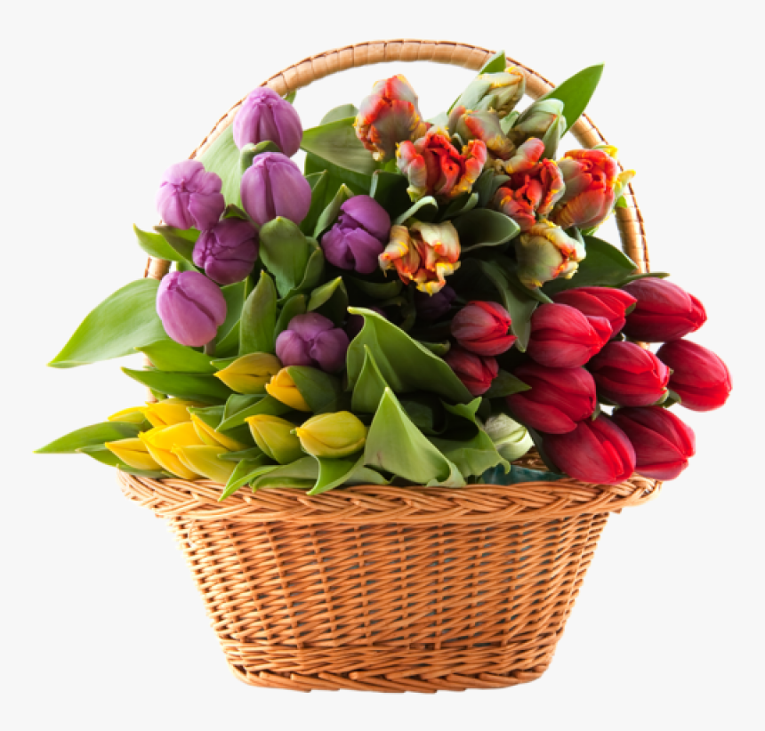 Bouquet Of Flowers Png Image - Flowers Basket Transparent, Png Download ...